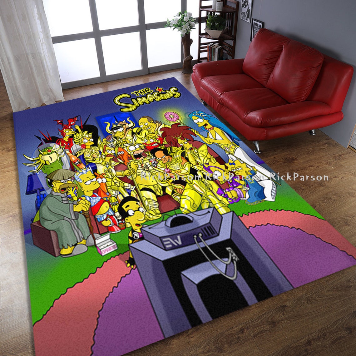 The Simpsons Rug Simpsons family Bart Homer Lisa | Etsy