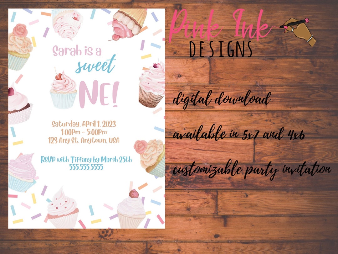 The Sweet One Invitation, the Sweet One Birthday Invitation, the Sweet ...