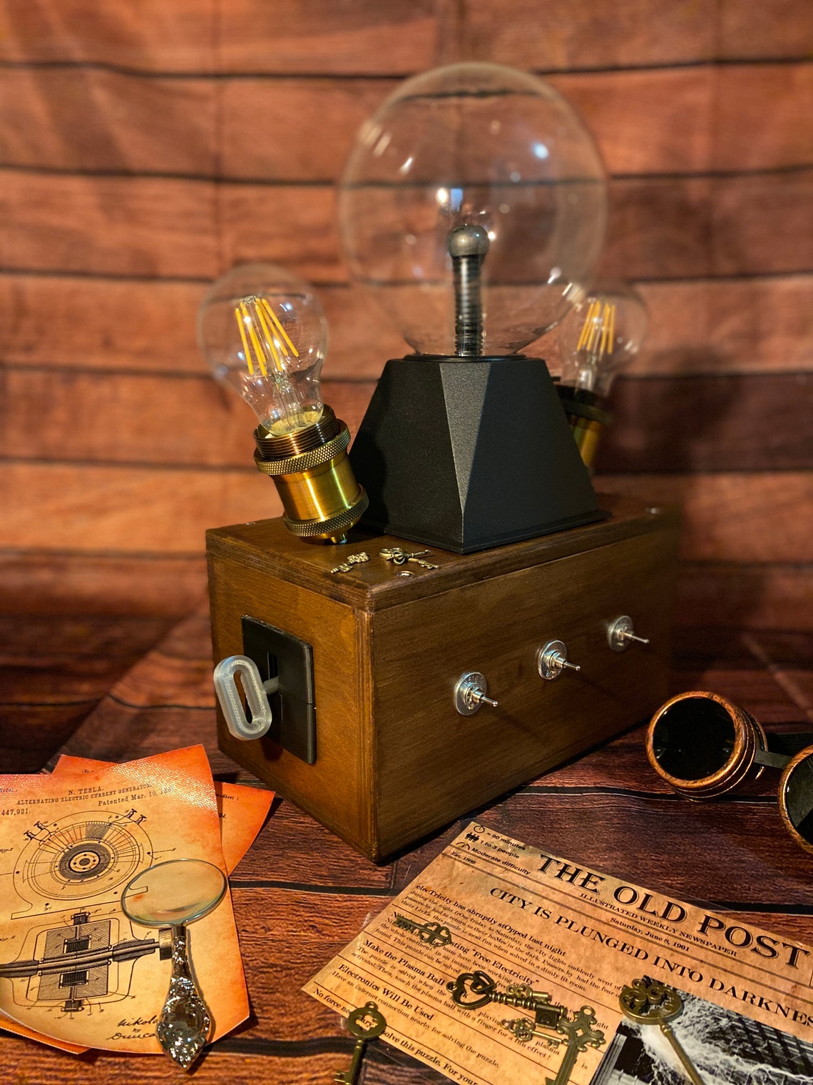 Tesla Box Mystery Puzzle Box Home Adventure Escape Game Cluebox - Etsy