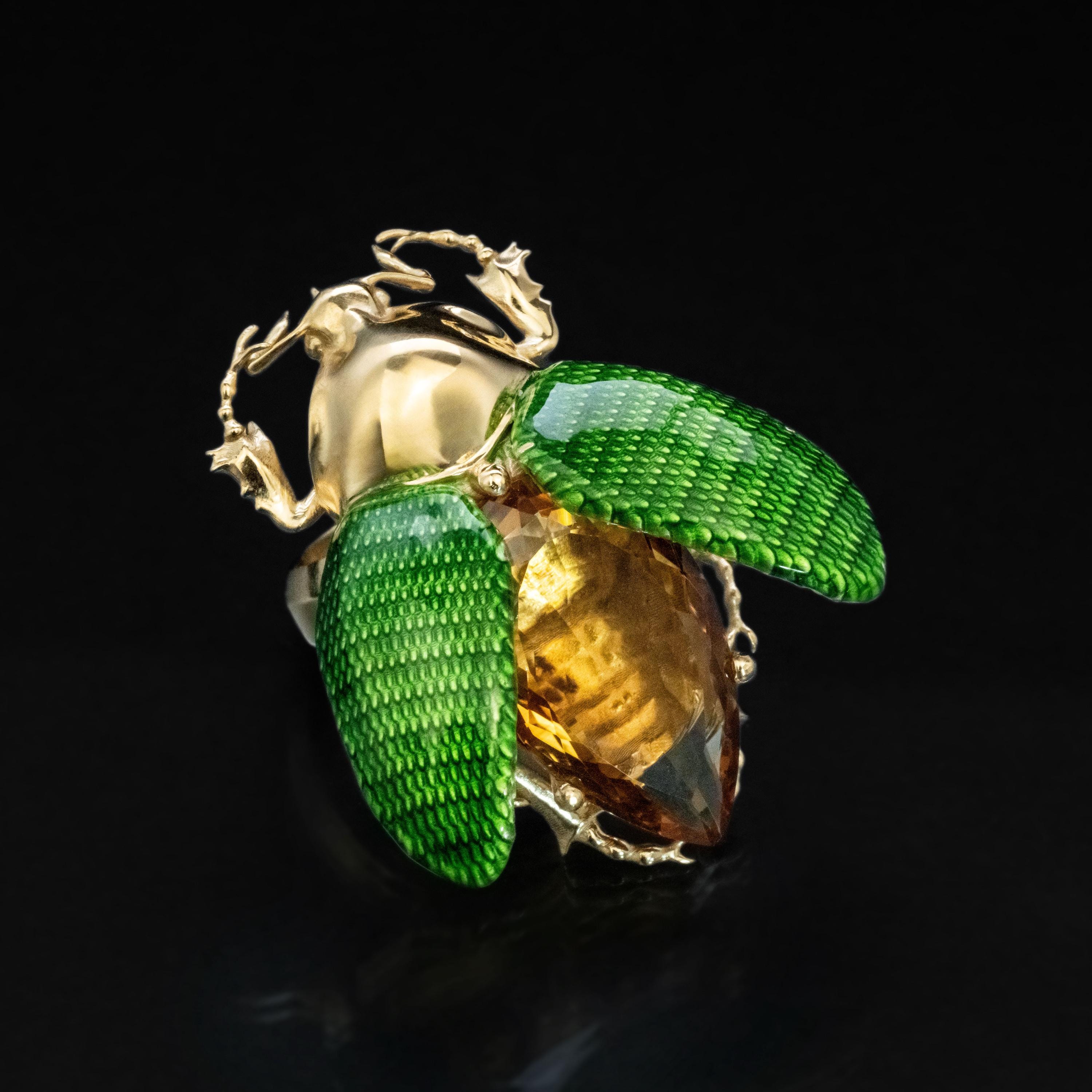 Big Beetle Ring // Insect Jewelry // Bug Ring // Insect Ring - Etsy