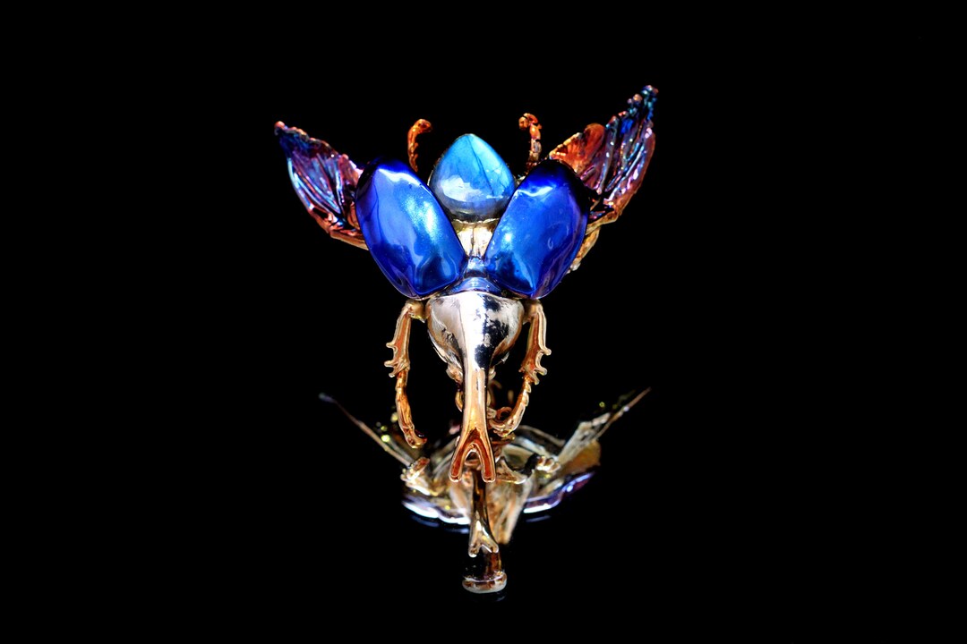 Silver Bug Necklace, Beetle Pendant, Electroformed Insect, Beetle With ...