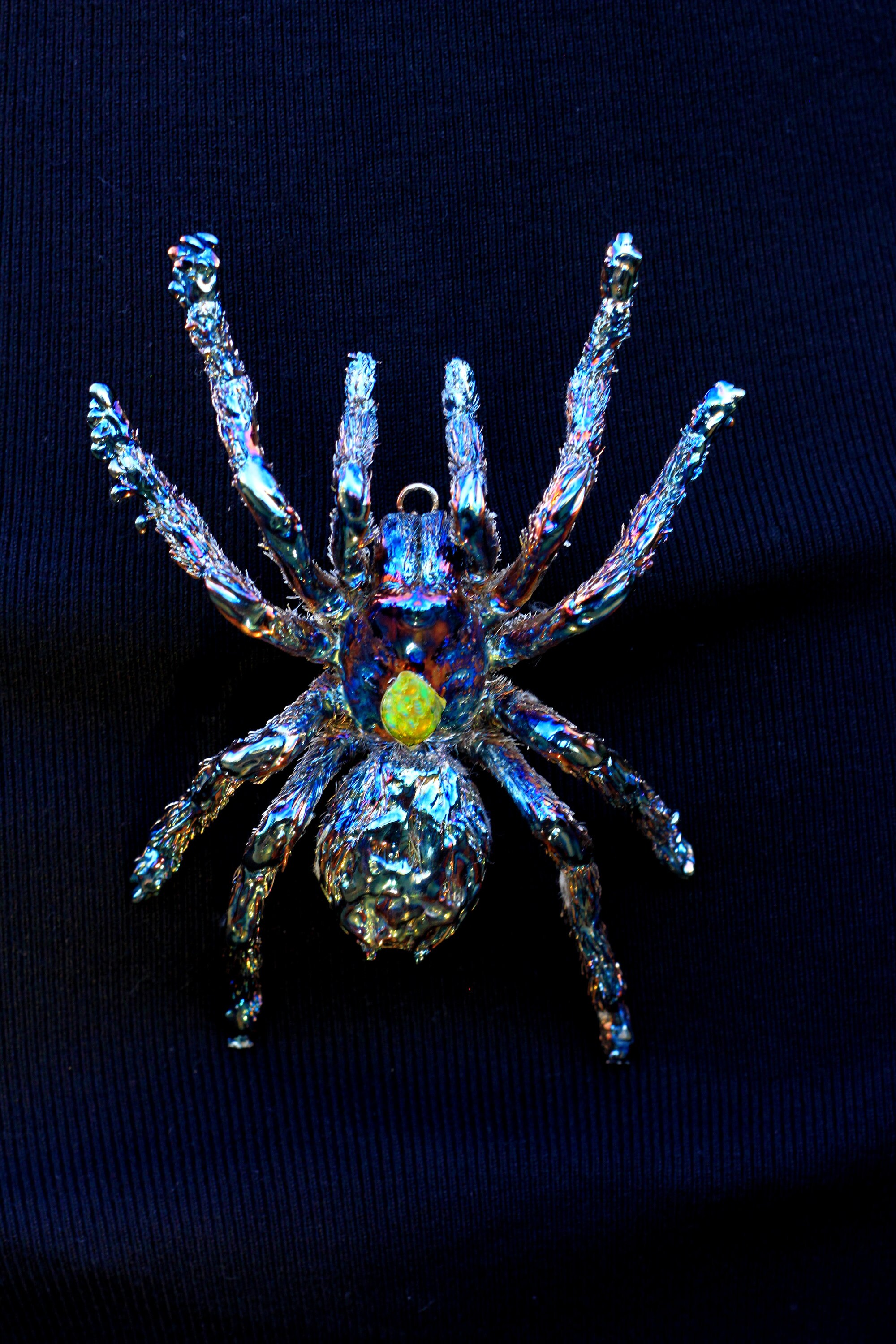 Silver Spider Necklace // Huge Spider Jewelry // Insect - Etsy