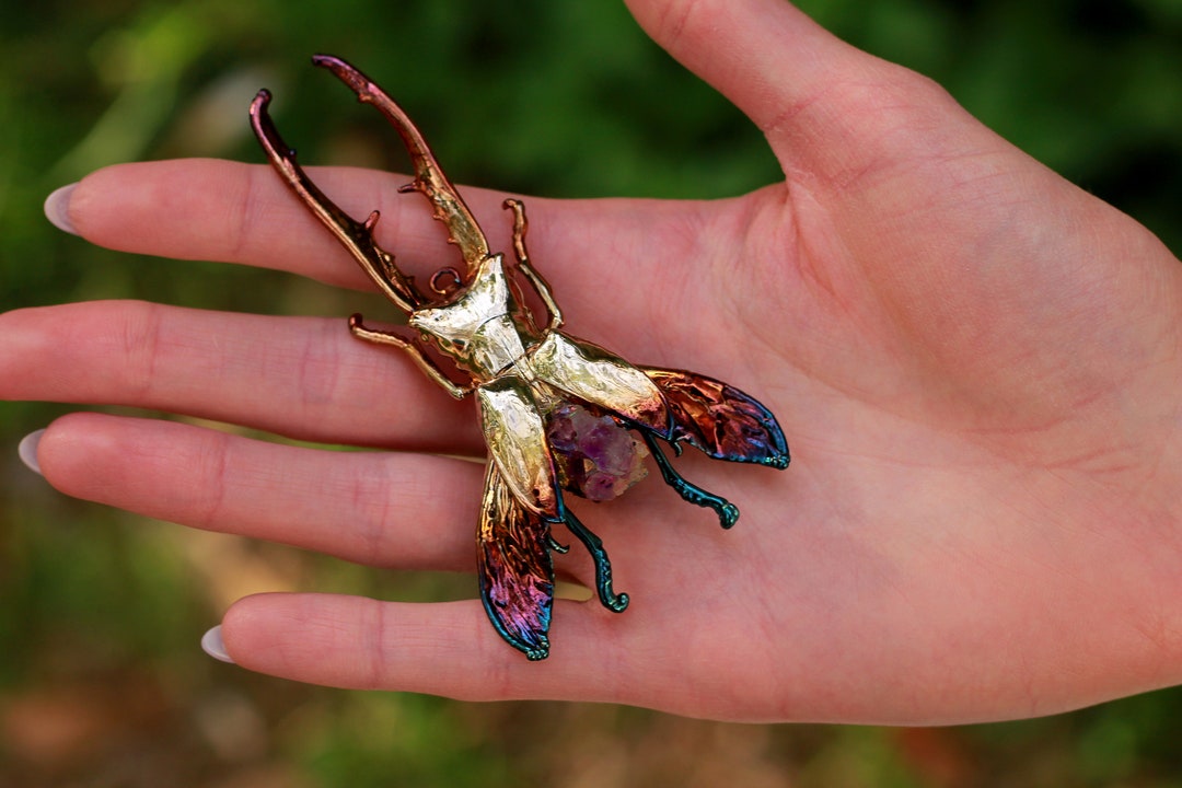 Silver Beetle Necklace / Bug Pendant / Insect Jewelry / Bug Necklace ...