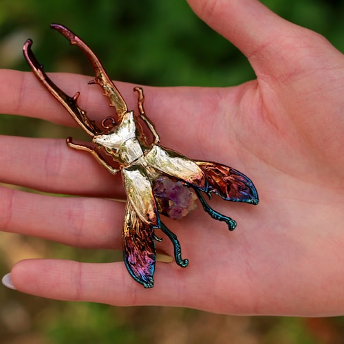 Silver Beetle Necklace / Bug Pendant / Insect Jewelry / Bug - Etsy