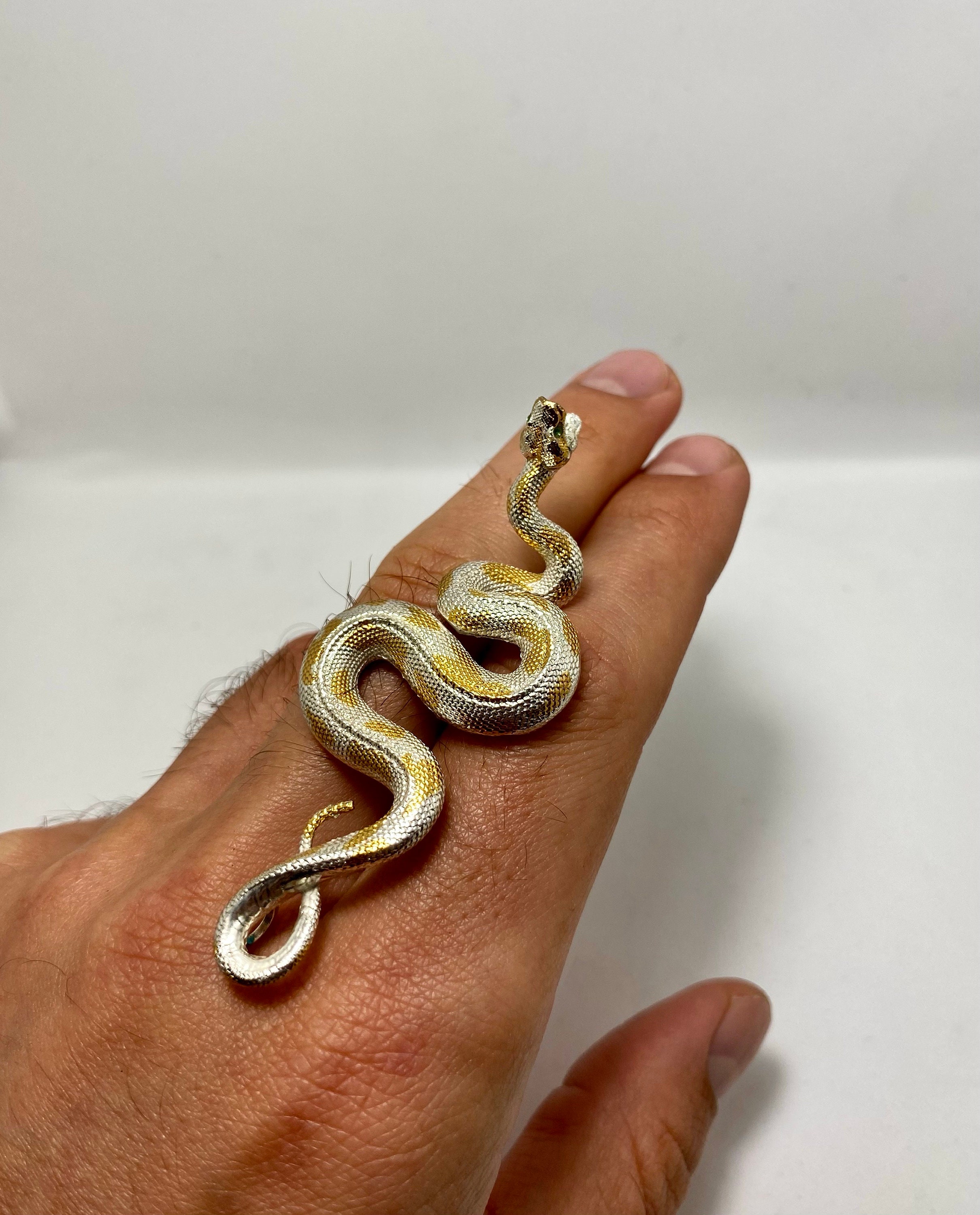 Snake Pendant // Python Pendant // Silver Snake Brooch // Reptile ...