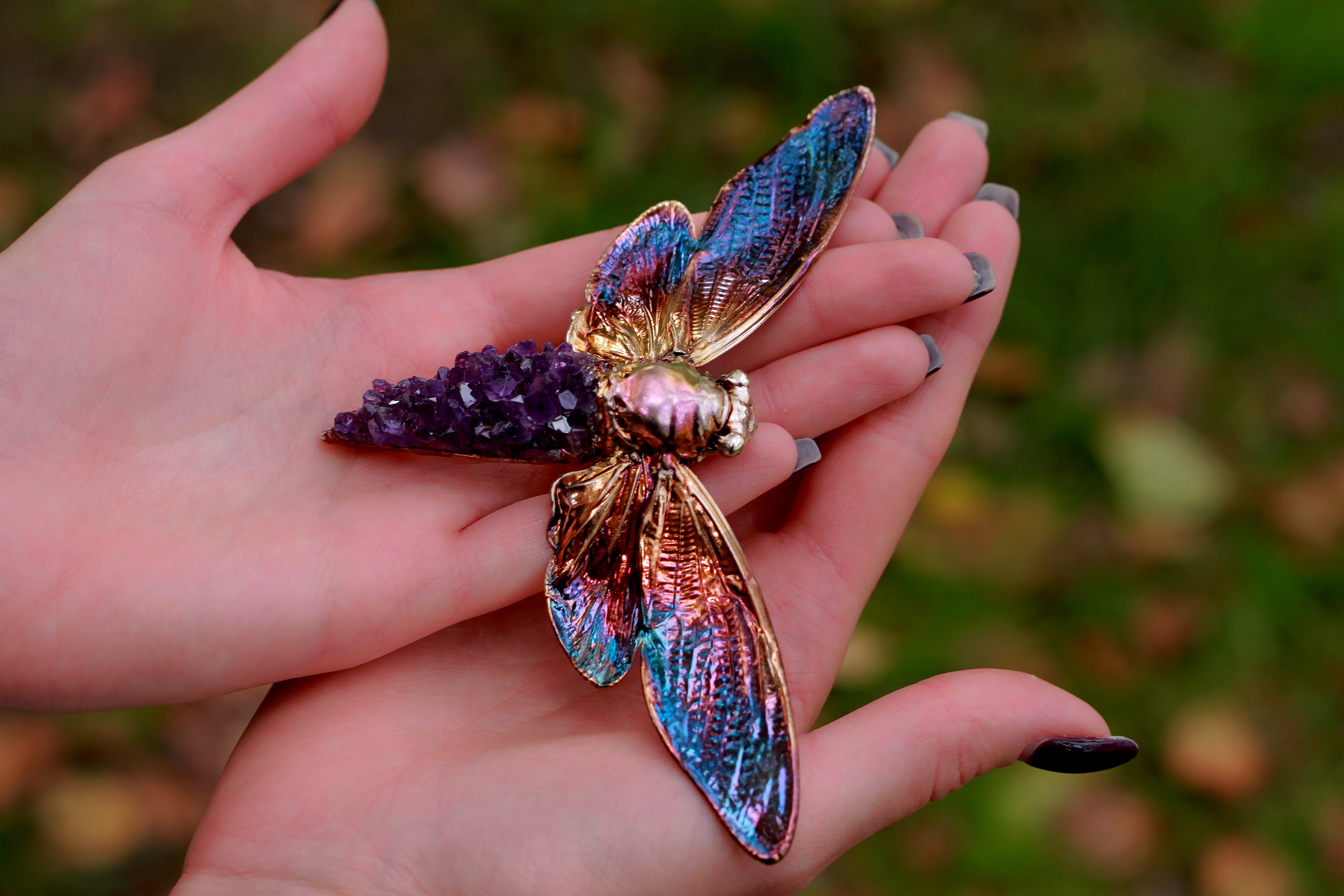 Silver Cicada Charm / Insect Necklace / Bug Necklace / Cicada Pendant ...