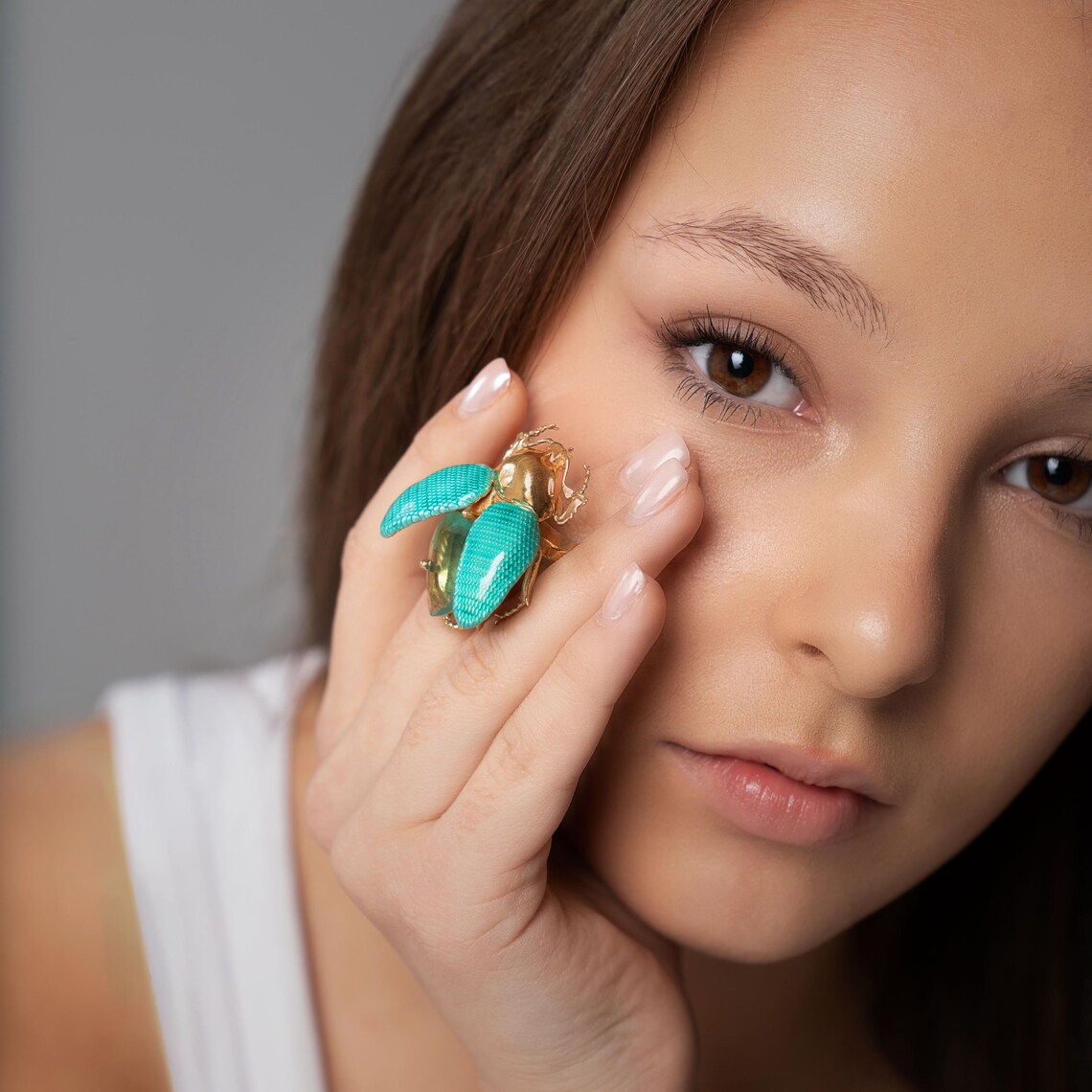 Big Beetle Ring // Insect Jewelry // Bug Ring // Insect Ring - Etsy