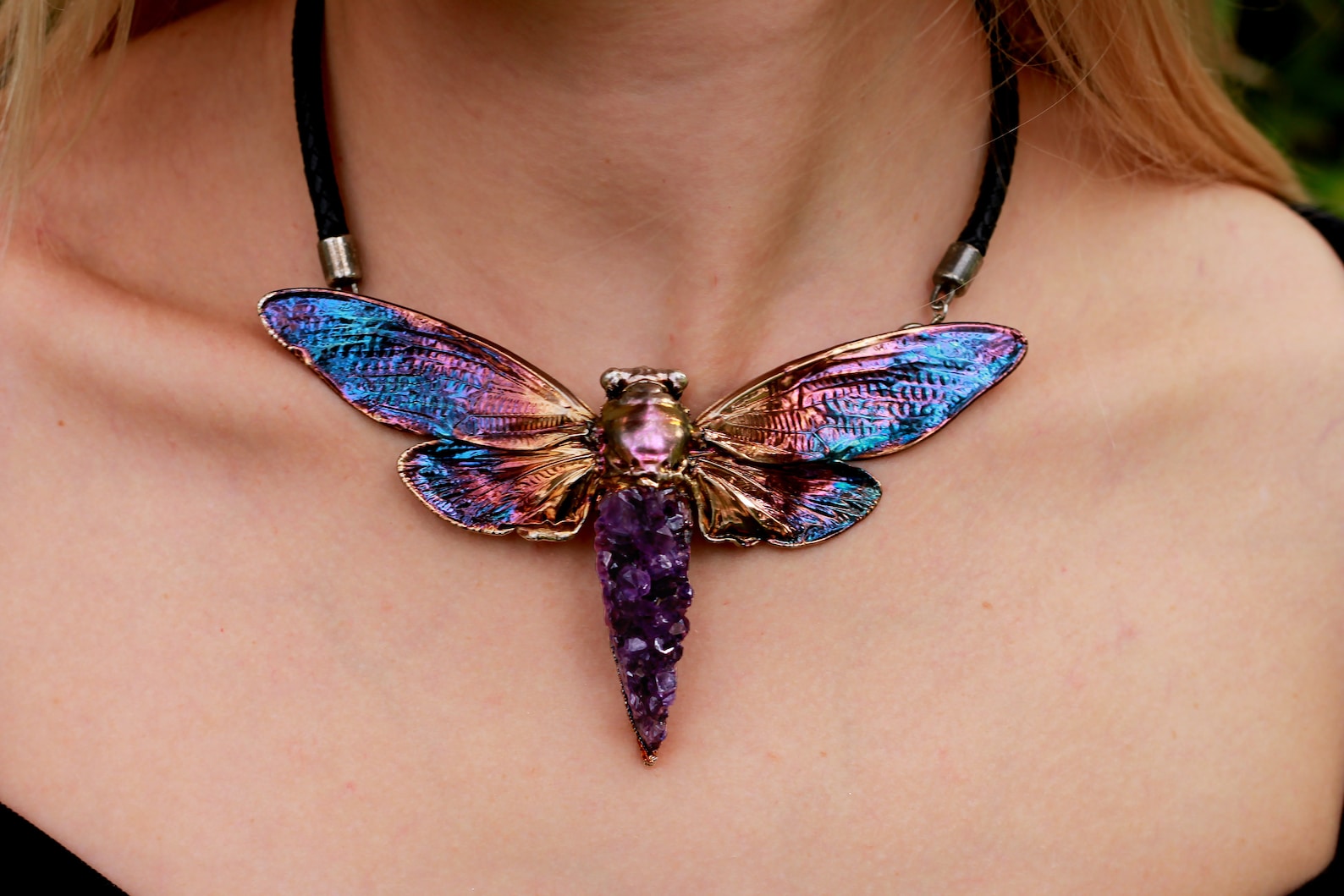 Silver Cicada Charm / Insect Necklace / Bug Necklace / Cicada Pendant ...