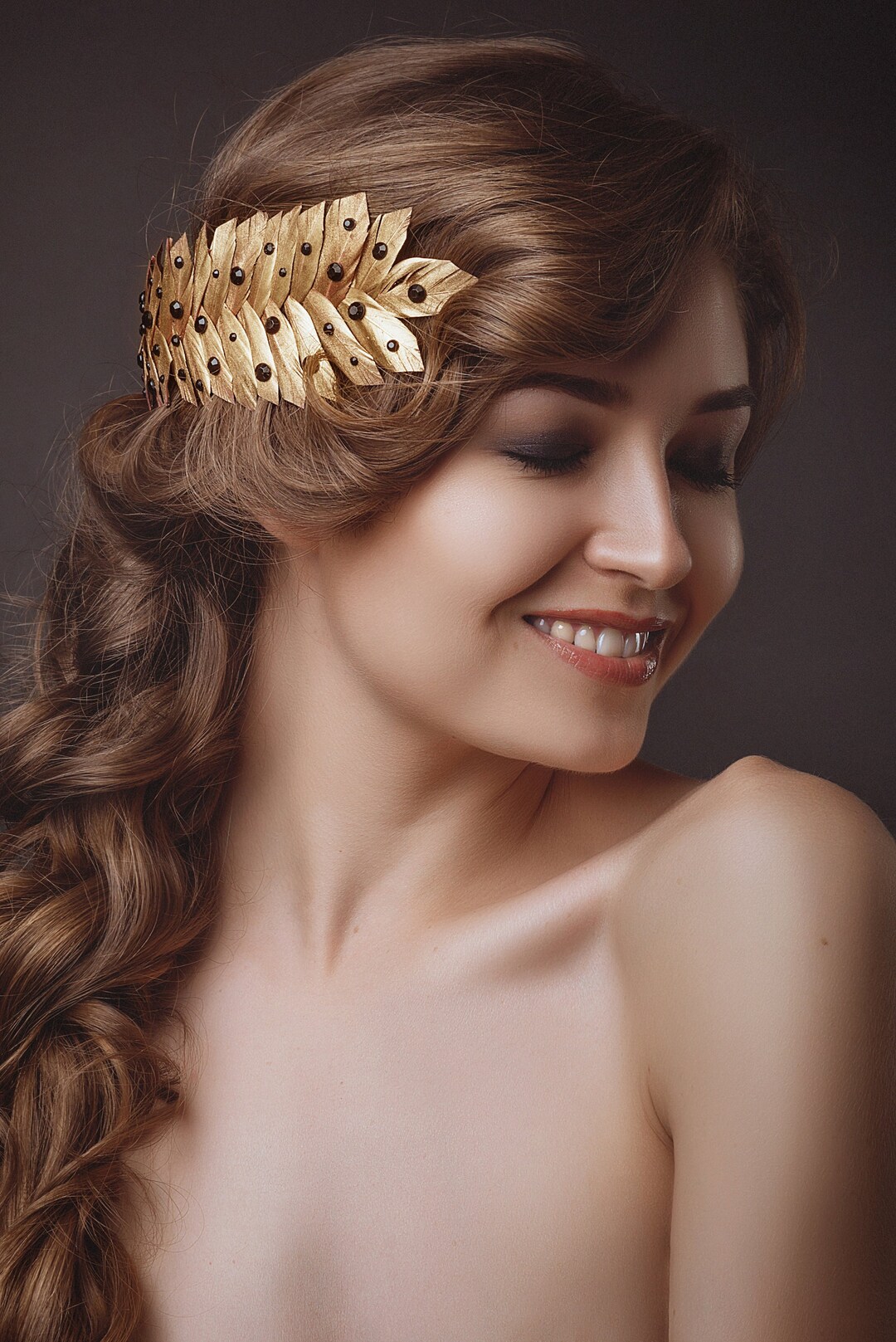 Gold Laurel Crown // Feather Crown // Headband With Feathers - Etsy