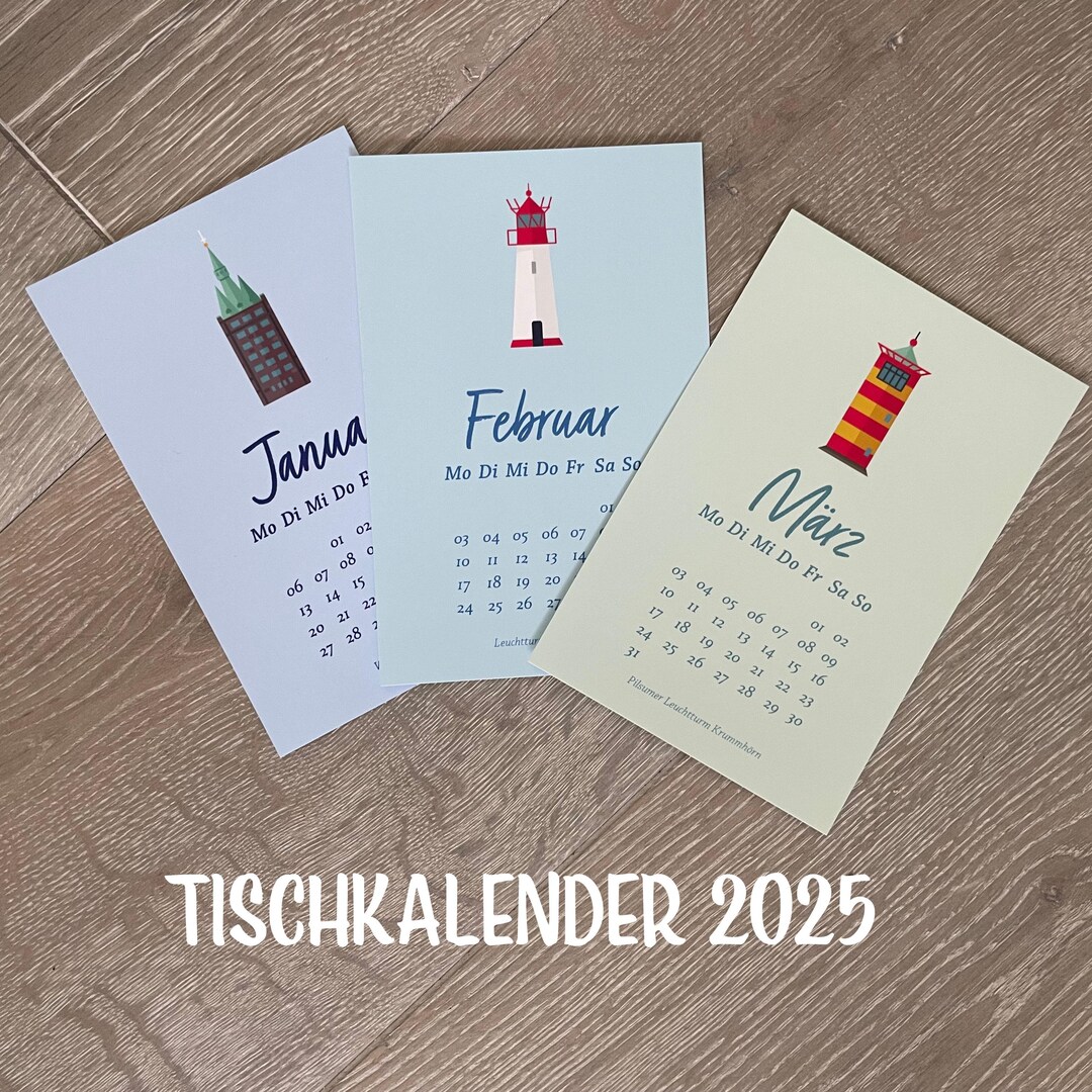 Calendar 2025 Lighthouses North Sea Desk Calendar Maritime Calendar ...