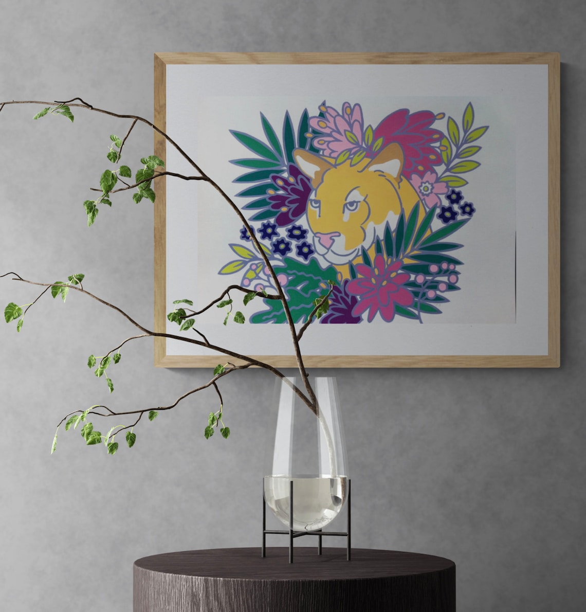 Jungle Animal Print Wild Cat Print Kids Room Animal Art Kids - Etsy