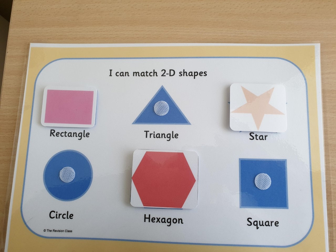 I Can Match Shapes Matching Learning Mat Velcro | Etsy