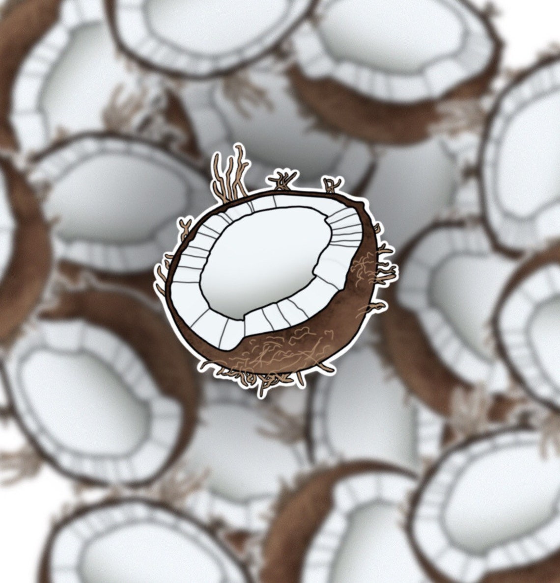 Coconut sticker Coco sticker Fruit sticker | Etsy