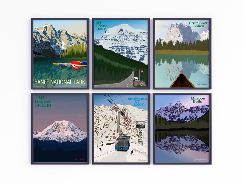 Banff National Park 16x20 Travel Poster - Etsy