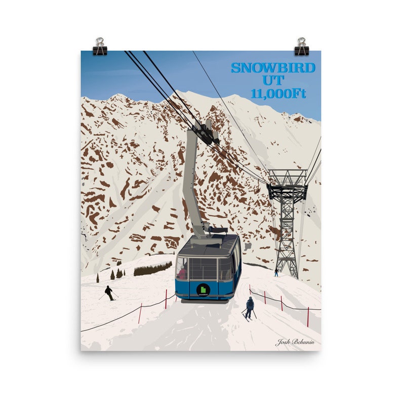 Snowbird Utah 16x20 Travel Poster - Etsy