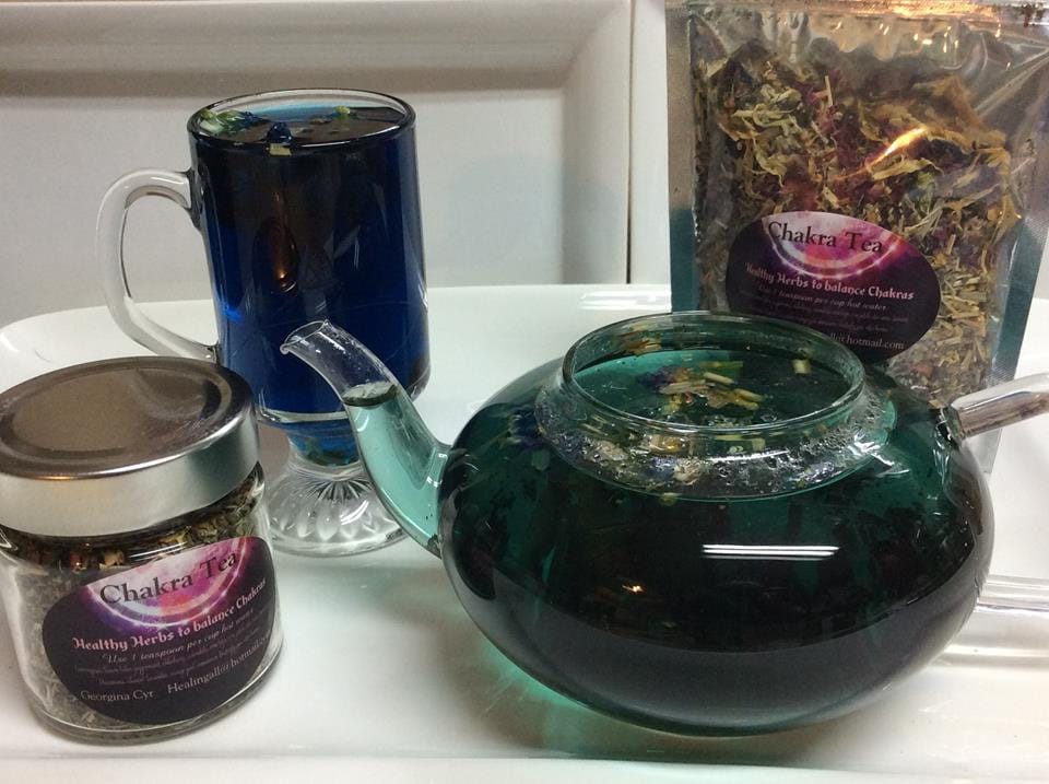 Chakra Tea Changes colors and has plants with many self care | Etsy