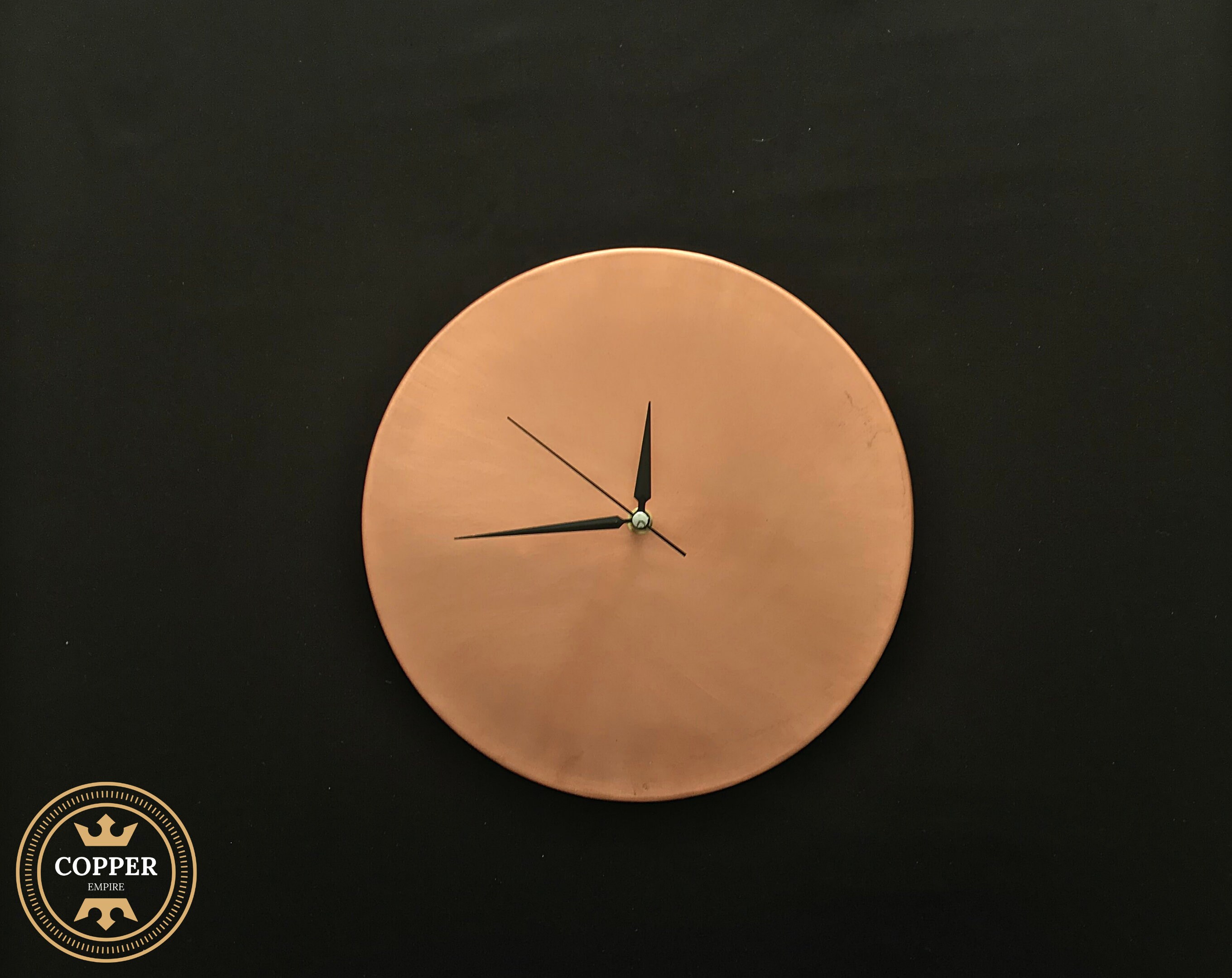 Minimalist Copper Wall Clock Unique, Handmade Modern Smooth Copper Wall ...