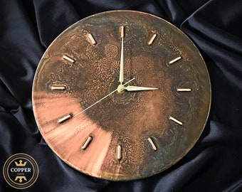 Copper Wall Clock | Etsy
