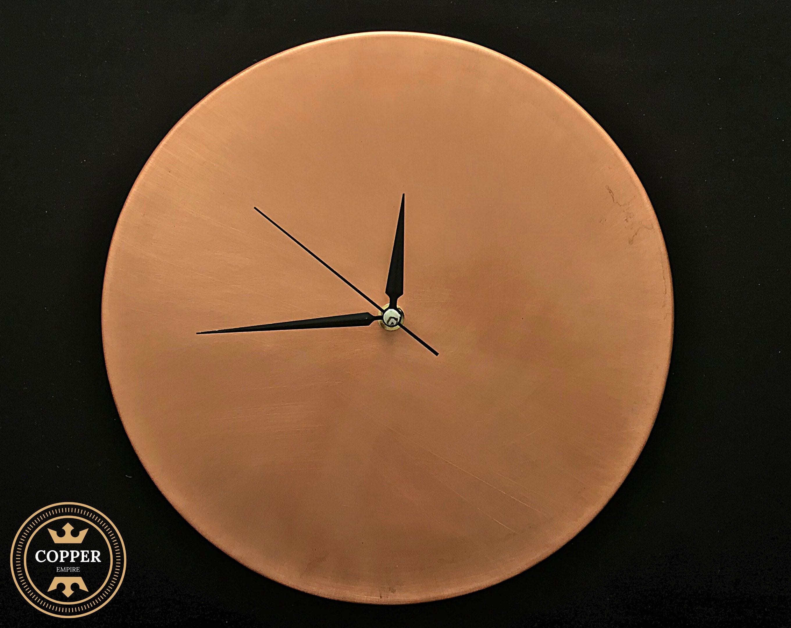 Minimalist Copper Wall Clock Unique, Handmade Modern Smooth Copper Wall ...