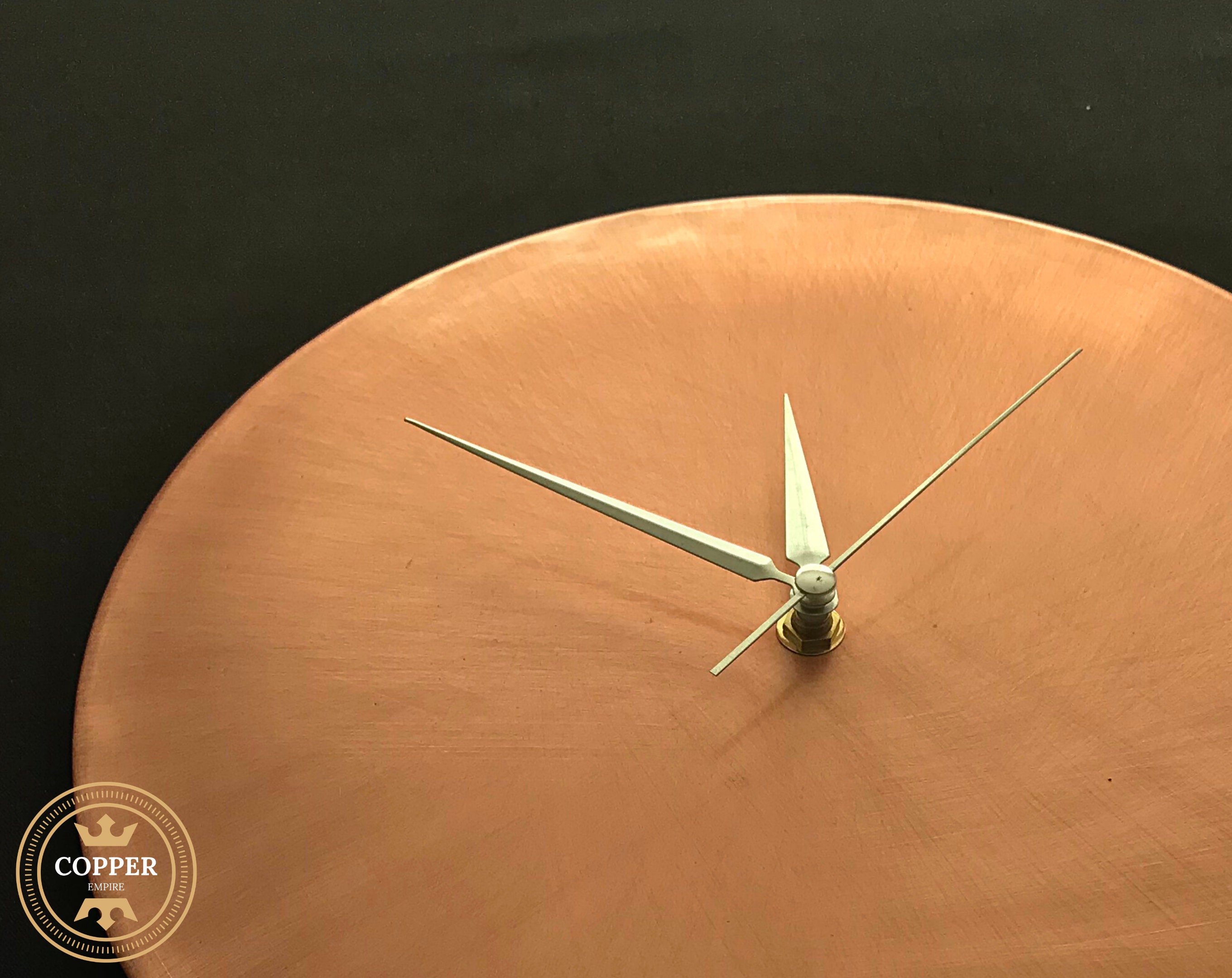 Minimalist Copper Wall Clock Unique, Handmade Modern Smooth Copper Wall ...