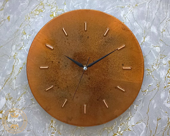 Clocks Home & Living Home Décor Rusted Old Copper Wall Clock Rustic ...