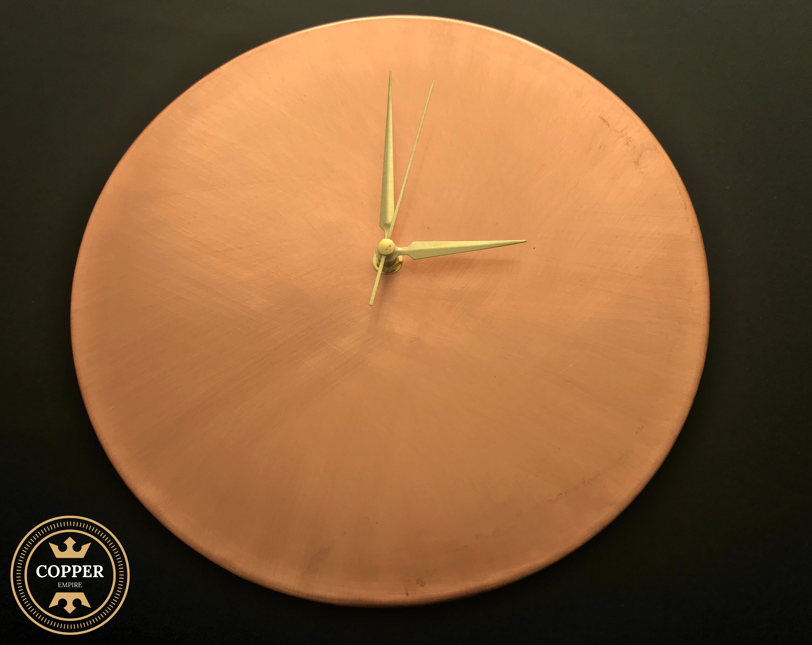 Minimalist Copper Wall Clock Unique, Handmade Modern Smooth Copper Wall ...