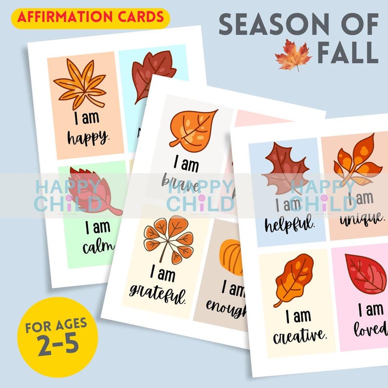 Affirmation Cards for Kids Printable, Positive Affirmation Cards ...