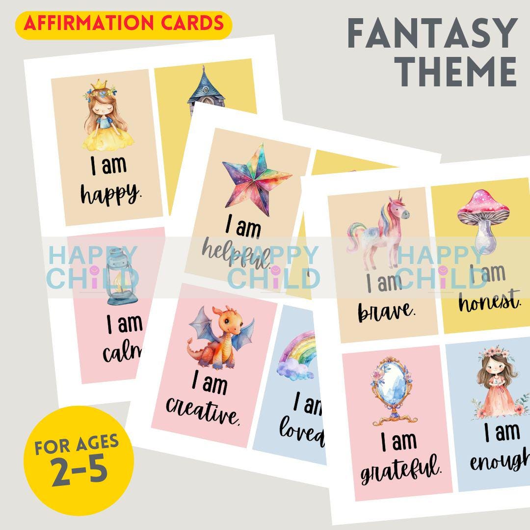 Affirmation Cards for Kids, Positive Affirmation Cards for Kids ...