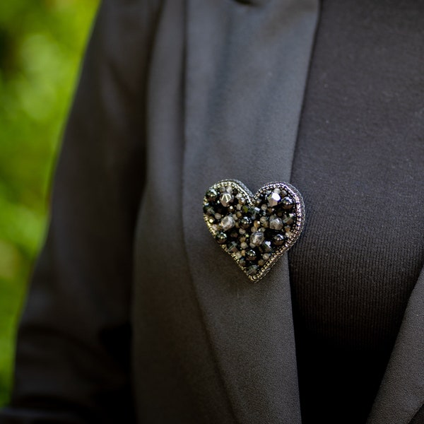 Heart Brooch - Etsy