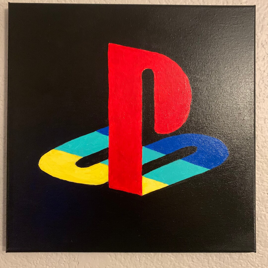 Retro Playstation Authentic Acrylic Painting - Etsy