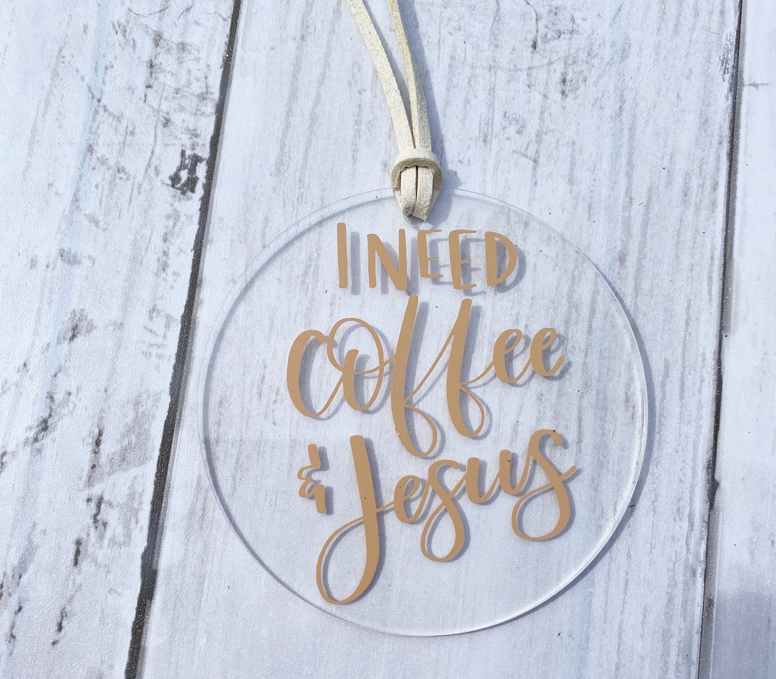 Jesus and Coffee Car Charm, Christian Car Charm, Coffee Lover Car Charm ...