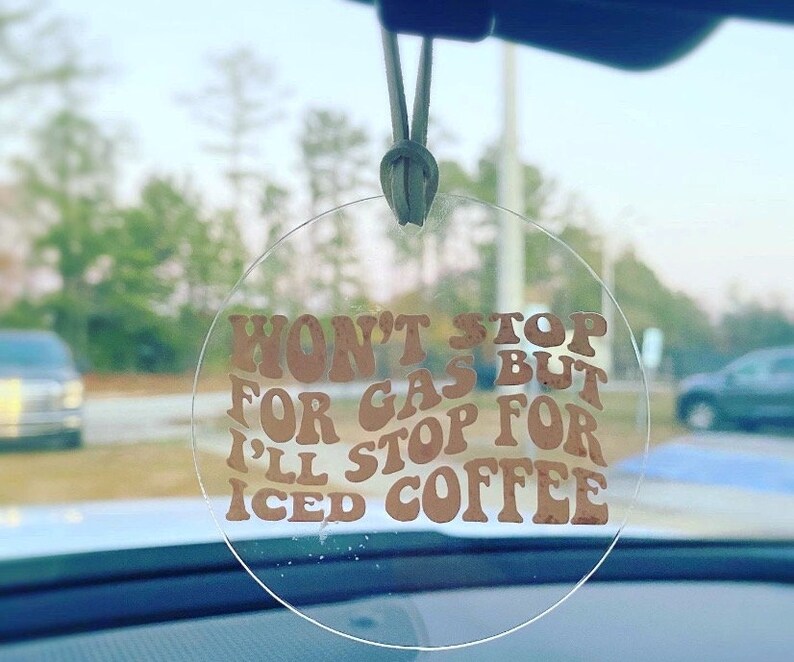 Iced Coffee Car Charm, Coffee Car Charm, Coffee Accessories, Won’t Stop ...