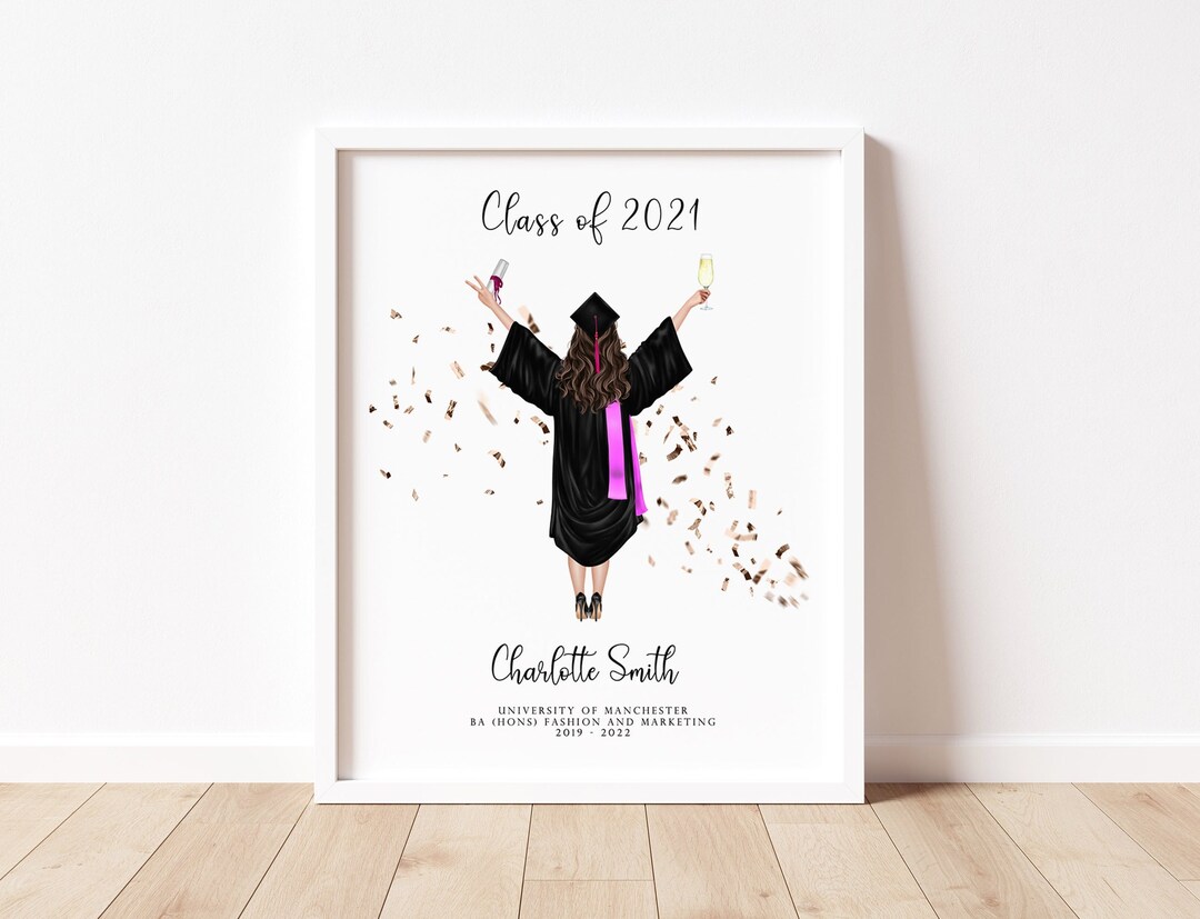 Personalised Graduation Print graduation Gift Friends - Etsy