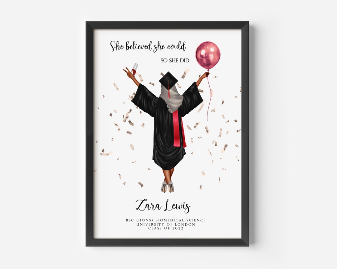 Personalised Graduation Print graduation Gift Friends Graduation Print ...