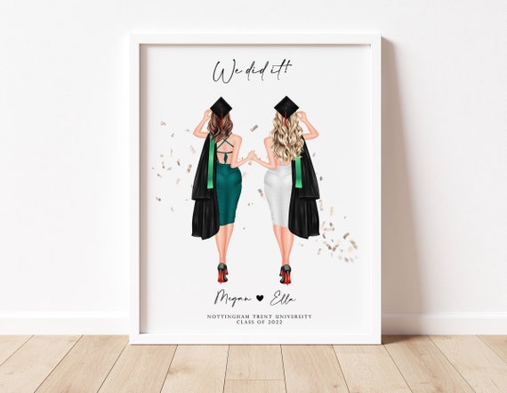 Personalised Graduation Print graduation Gift Friends - Etsy