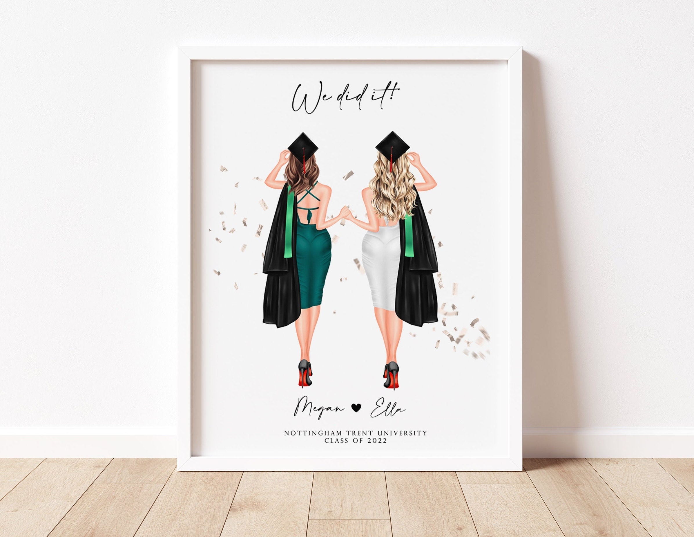 Personalised Graduation Print graduation Gift Friends - Etsy