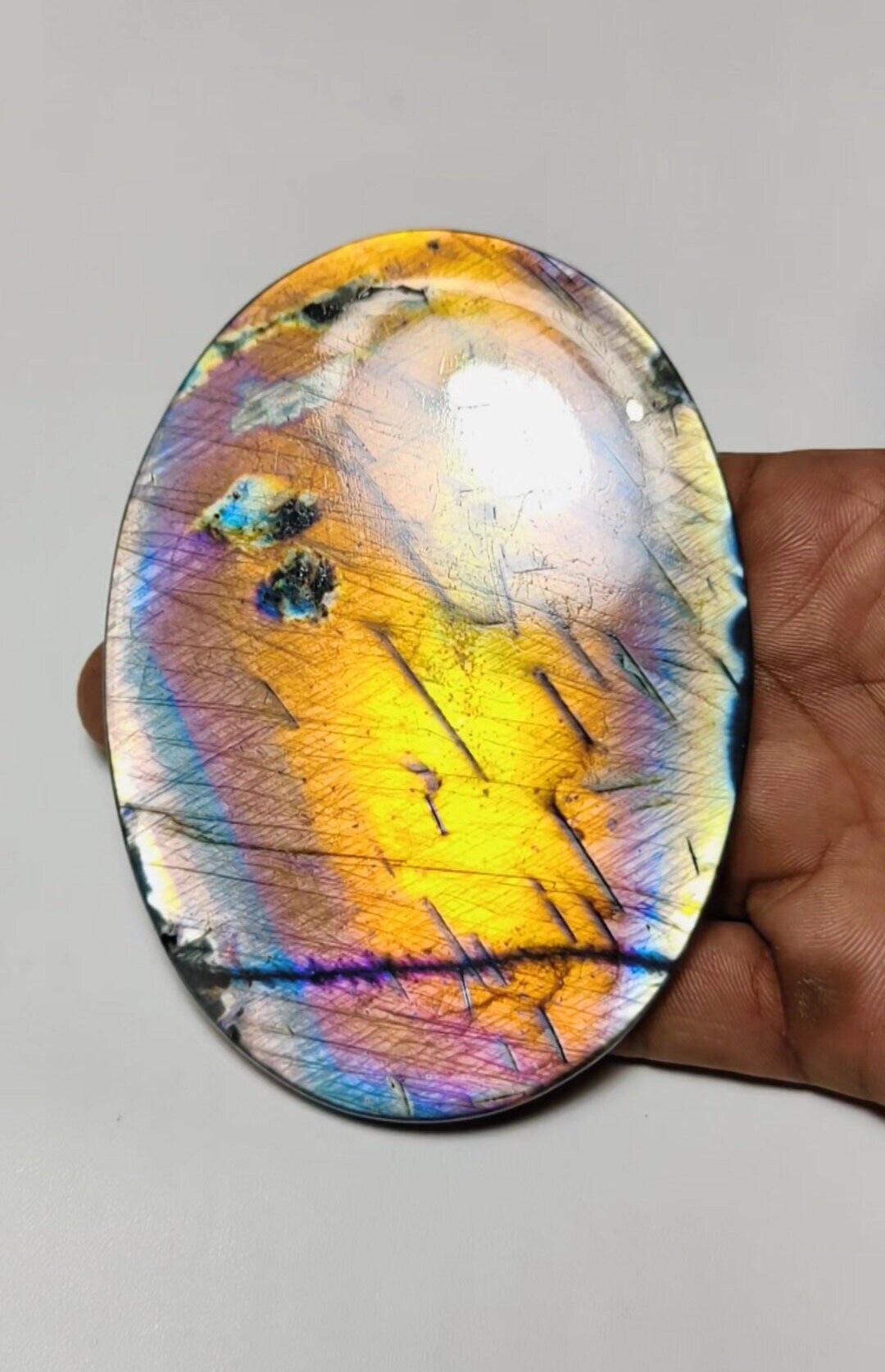 Very Attractive Huge Size Rainbow Spectrolite Labradorite Oval Shape ...
