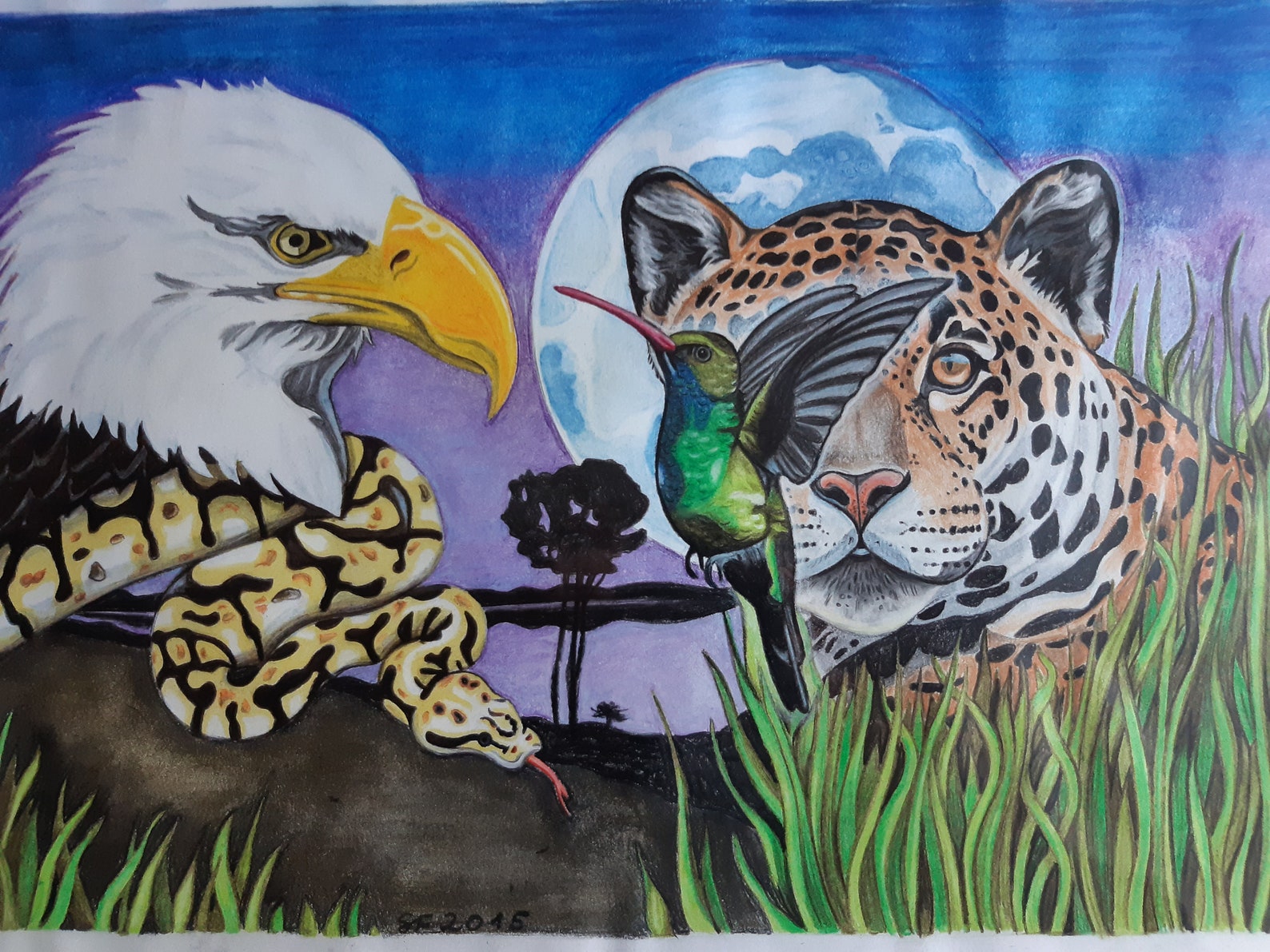 Art Print A4 , the Four Animal Archetypes, Shamanism Shaman Medicine ...