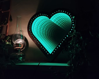 İnfinity Mirror Wall Decor İnfinity Effect LED Light Wall | Etsy UK