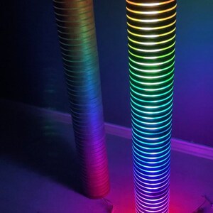 RGB Wooden Corner Lamp, (2xlamp), Led Floor Lamp, RGB Led Tower, Wooden ...