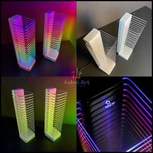 Modern Table Lamp, RGB Desk Lights, Aesthetic Room Decor, Ambient Desk ...