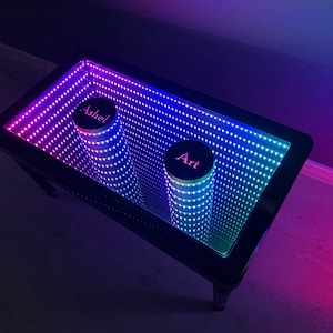 Infinity Mirror Coffee Table, Custom Coffee Table, Infinity Effect, RGB ...