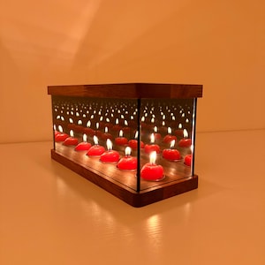 Infinity Mirror Candle Holder, Infinity Cube, Unique Tealight Holder ...