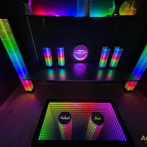 RGB Strip Lights Table Lamp 2x Lamps, Modern Floor Lamp Gaming Room ...