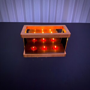 Infinity Mirror Candle Holder, Infinity Cube, Unique Tealight Holder ...