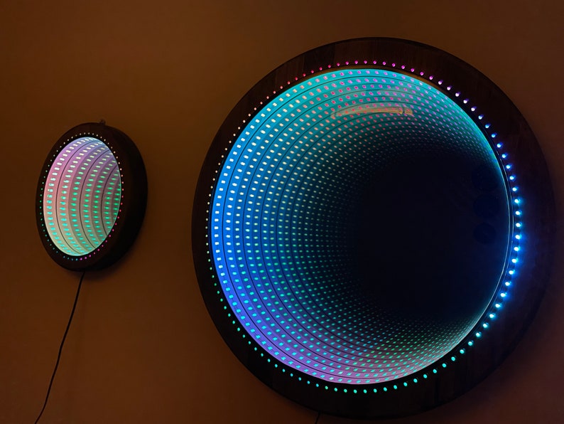 İnfinity Mirror Wall Decor İnfinity Effect LED Light Wall - Etsy