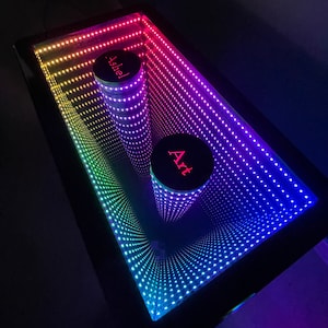 Infinity Mirror Coffee Table, Custom Coffee Table, Infinity Effect, RGB ...