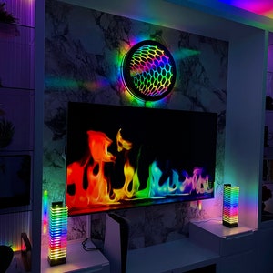 Aesthetic Room Decor, RGB LED Light Lamp, Sound Reactive, Ambient ...