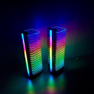 Modern Table Lamp, RGB Desk Lights, Aesthetic Room Decor, Ambient Desk ...