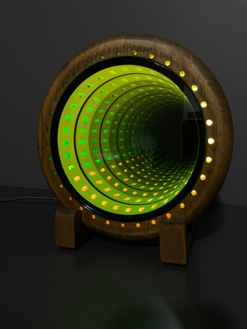 Infinity Mirror Desk Lamp Stargate Portal RGB Night Light - Etsy